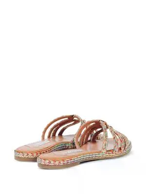 AQUAZZURA Playita Braided Leather Sandals