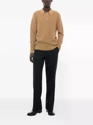 FURSAC Waffle-knit Wool Polo Shirt