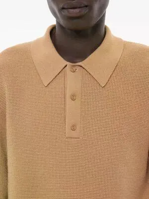 FURSAC Waffle-knit Wool Polo Shirt