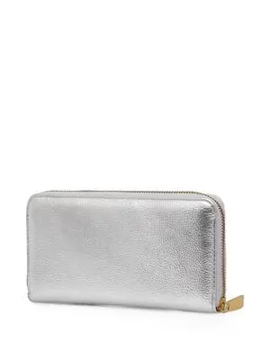 Lola Casademunt Logo-plaque Pebbled-effect Wallet - Silver