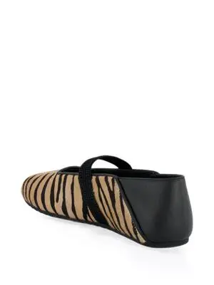 Fendi Academia Animal-print Ballet Flats - Neutrals