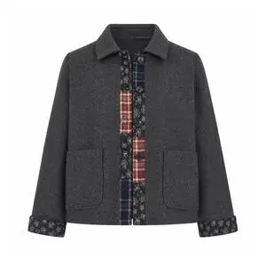 YUMI Patchwork Boxy Jacket