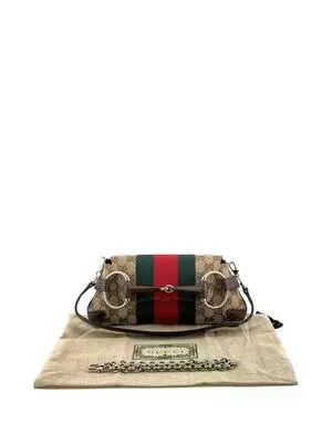 Gucci 2016-2026 Small Gg Canvas Horsebit Web Chain Satchel