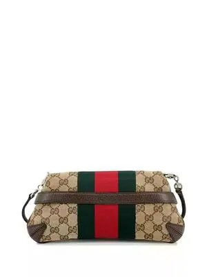 Gucci 2016-2026 Small Gg Canvas Horsebit Web Chain Satchel - Neutrals