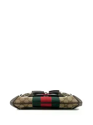 Gucci 2016-2026 Small Gg Canvas Horsebit Web Chain Satchel - Neutrals