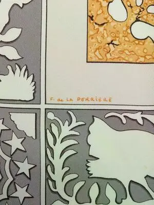 Hermès 1990-2000 Early America Silk Scarf 90 Scarves Neutrals