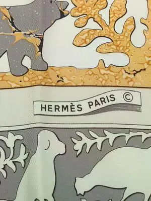 Hermès 1990-2000 Early America Silk Scarf 90 Scarves - Neutrals