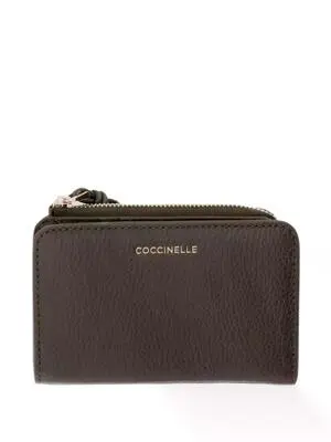 COCCINELLE Small Metallic Leather Wallet - Brown