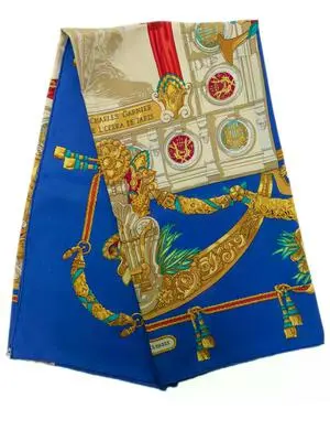 Hermès 1990-2010 Hommage A Charles Garnier Silk Scarf 90 Scarves - Blue