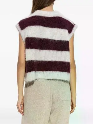 American Vintage Niby Striped Knit Vest - Neutrals