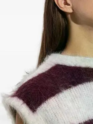 American Vintage Niby Striped Knit Vest - Neutrals