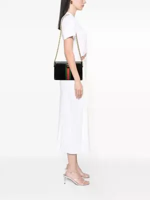 Gucci 2016-2026 Small Suede Web Ophidia Chain Crossbody Bag