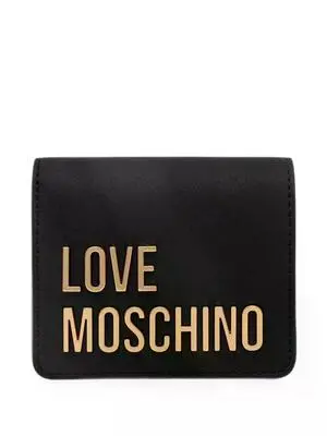 Moschino Logo-plaque Bifold Wallet - Black