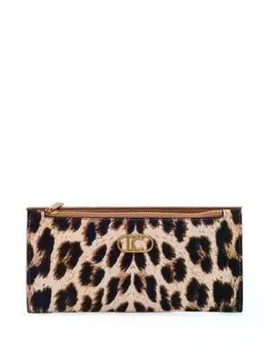 Lola Casademunt Leopard-print Logo-plaque Wallet - Neutrals