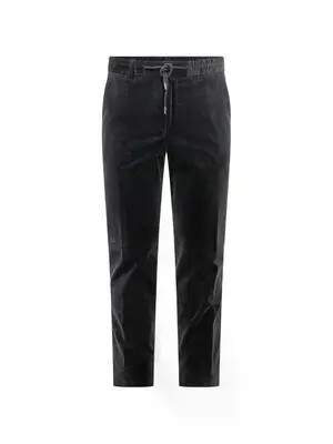 BOSS Drawstring Corduroy Trousers - Black
