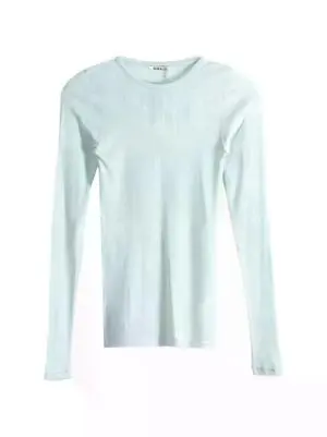 Auralee Ribbed-knit Long-sleeve T-shirt - Blue