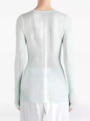 Auralee Ribbed-knit Long-sleeve T-shirt