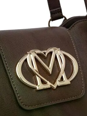 Moschino Logo-plaque Pebbled-effect Tote Bag