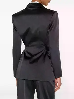 Elisabetta Franchi Stretch Satin Jacket With Belt