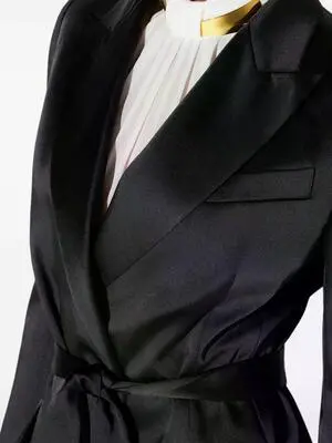 Elisabetta Franchi Stretch Satin Jacket With Belt