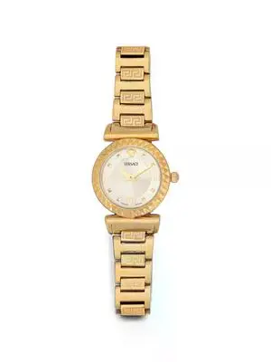 Versace Textured-bezel 27mm Watch - Neutrals
