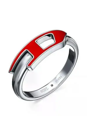 DIESEL® Oval D Logo-plaque Ring