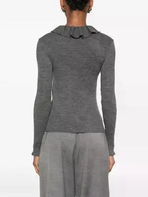 FORTE_FORTE Ruffled Ribbed T-shirt