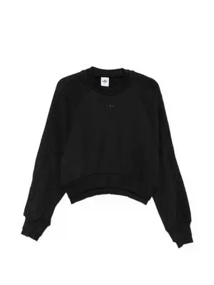 Adidas Cropped Raglan-sleeve Sweater