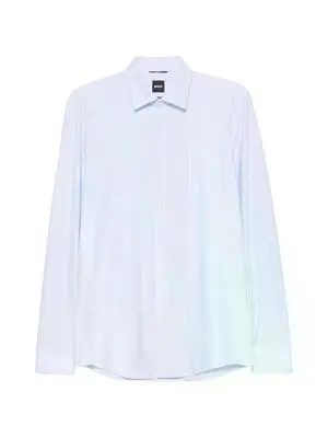 BOSS Vertical-stripe Long-sleeve Shirt - Blue