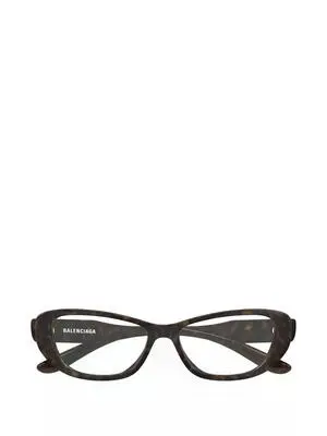 Balenciaga Tortoiseshell-effect Cat-eye Glasses - Brown