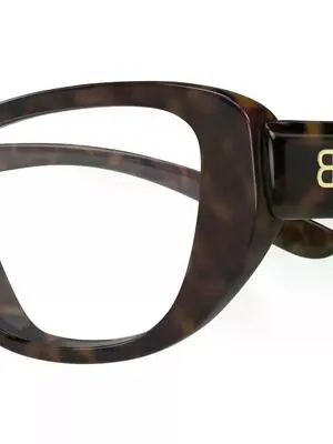 Balenciaga Tortoiseshell-effect Cat-eye Glasses