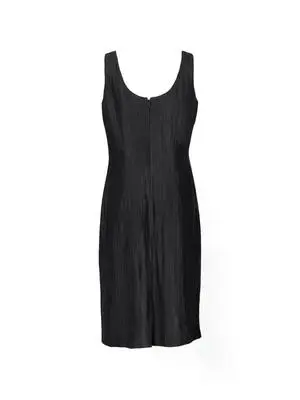 Guy Laroche Pleated Square-neck Midi Dress