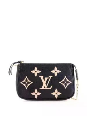 LOUIS VUITTON Pochette Accessoires Bicolor Monogram Empreinte Giant Mini Clutch Bag - Black