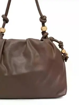 Moschino Bead-embellished Ruched Tote Bag - Brown