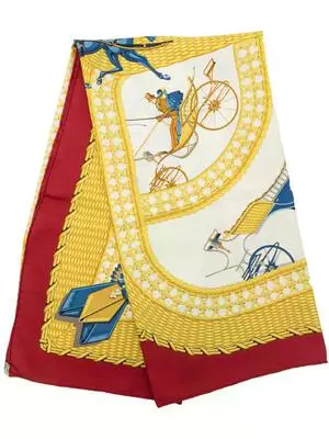 Hermès 1990-2015 Les Voitures A Transformation Silk Scarf 90 Scarves - Multicolour