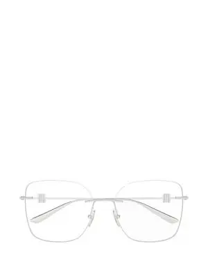Balenciaga Rimless Square-frame Glasses - Silver