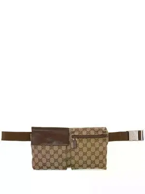 Gucci 2000-2015 Gg Canvas Double Pocket Belt Bag