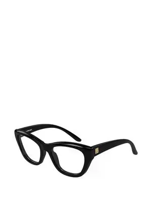 Balenciaga Bb Logo-plaque Cat-eye Glasses - Black