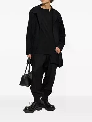 Yohji Yamamoto Stand-up Collar Button-front Coat