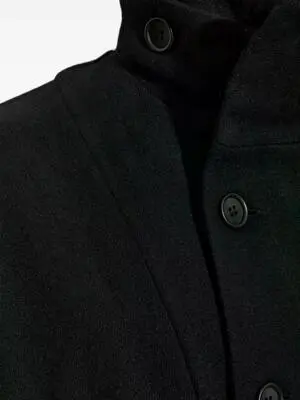 Yohji Yamamoto Stand-up Collar Button-front Coat