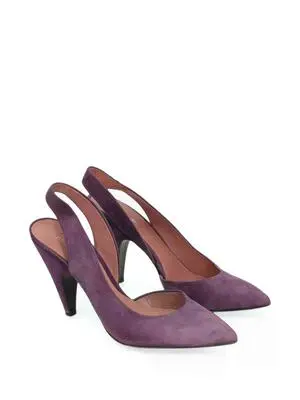 Miu Miu Suede Pointed-toe Heeled Pumps