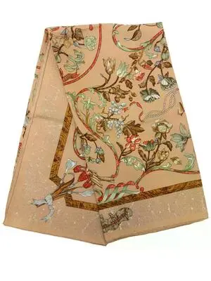 Hermès 20th Century Pierres D Orient Et D Occident Silk Scarf 90 Scarves - Brown