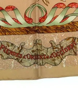 Hermès 20th Century Pierres D Orient Et D Occident Silk Scarf 90 Scarves