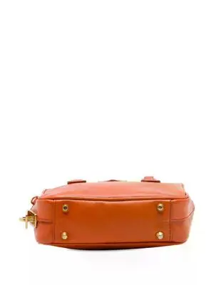 Prada 2000-2013 Mini Saffiano Lux Bauletto Bag Satchel