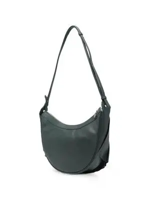 Lacoste M Hobo Pleated Leather Shoulder Bag - Green