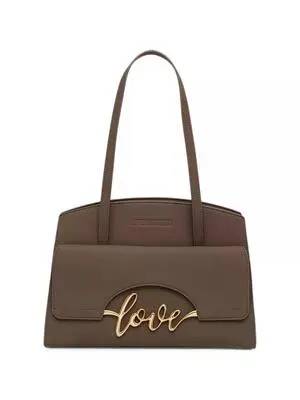Moschino Logo-plaque Shoulder Bag - Brown