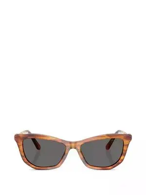 SWAROVSKI Striped Havana Sunglasses - Brown