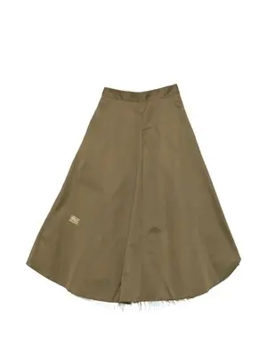 SONG FOR THE MUTE Long Twisted Skirt - Green