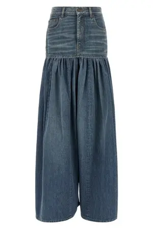 Chloé Balloon' Denim Skirt - Blue