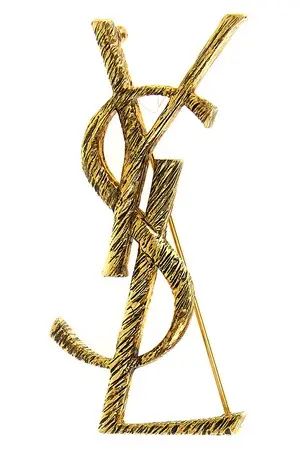 Saint Laurent Monogram' Earrings - Gold